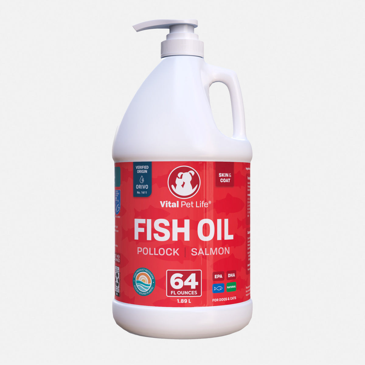 Fish Oil for Dogs and Cats 64oz - Vital Pet Life